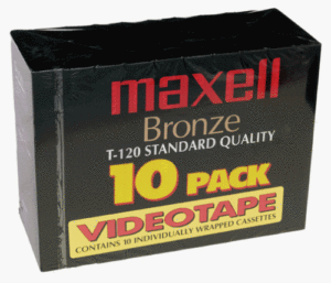 maxell bronze t-120 vhs (10-pack)