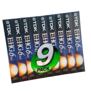 tdk 9 pack extra high grade t-120 video tapes