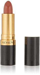 revlon lipstick, super lustrous lipstick, creamy formula for soft, fuller-looking lips, moisturized feel in nudes & browns, sandalwood beige (239) 0.15 oz