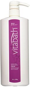 vitabath moisturizing bath & shower gelee, plus for dry skin, 32-ounces