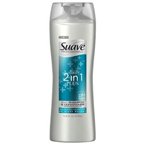 suave professionals plus conditioner 2 in 1, for all hair types, 12.6 fl. oz