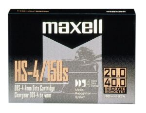 maxell hs-4/150s 20/40gb dat 4mm 150m data cartridge, 1 pack