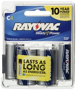 rayovac rayovac alkaline reclosable batteries, c size, 0.70 pound