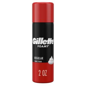 gillette foamy regular shaving foam, 2 oz