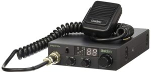 uniden pro510xl pro series 40-channel cb radio. compact design. backlit lcd display. public address. anl switch and 7 watts of audio output. unique pll circuit. s/rf led meter. , black