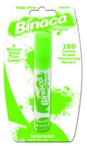 binaca sugar-free aeroblast 150 breath spray, spearmint 0.2 oz