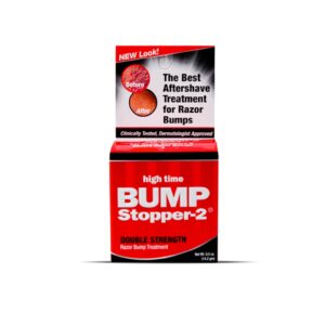 bump stopper 2 double strength razor bump treatment | formulated to relieve razor burn | eliminates ingrown hairs | aftershave for men - 0.5 oz