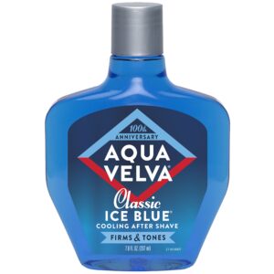 aqua velva after shave, classic ice blue, soothes, cools, and refreshes skin, 7 ounce