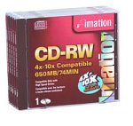 imation imn41424 cd-rw, 10x, (5-pack)