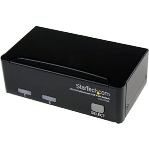 startech.com 2 port vga usb kvm switch - vga kvm switch - 1920x1440 - usb 2.0 - kvm video switch , taa (sv231usb)