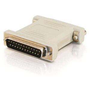 c2g legrand null modem adapter, db25 male to female rs232 serial adapter, beige 1.5 inchserial cable adapter, 1 count, c2g 02469