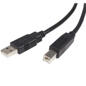 startech.com 6 ft. (1.8 m) usb printer cable - usb 2.0 a to b - printer cable - black - usb a to b (usb2hab6)