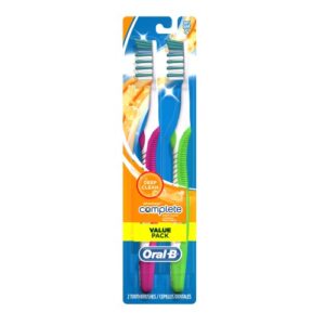 oral-b complete deep clean soft bristles toothbrush, 2 count