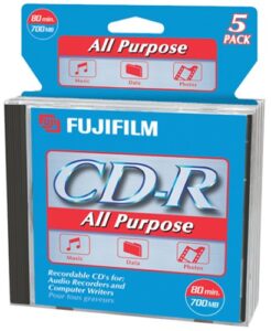 fuji 21067185 recordable audio cdr for music use (5pack)