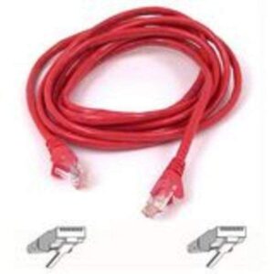 belkin category-5e crossover molded patch cable (red, 10 feet)