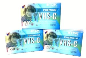 tdk 3-pack of 30 minute vhs-c camcorder tapes (tc-30hg)