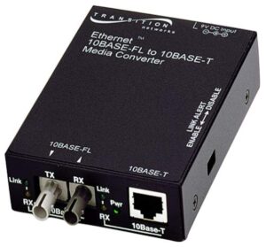 transition network e-tbt-frl-05 10mbps ethernet media converter