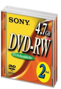 sony dvd-rw 2x rewriteable 4.7gb (2-pack)