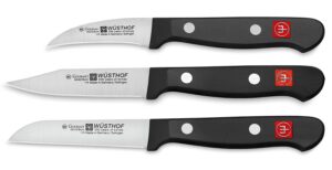 wÜsthof gourmet three piece pairing knife set | 3-piece german knife set | precise laser cut high carbon stainless steel pairing knife set – model 9727