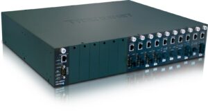 trendnet 16-bay fiber converter chassis system, hot swappable, housing for up to 16 tfc series media converters, fast ethernet rj45, rs-232, snmp management module, lifetime protection, tfc-1600