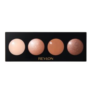 revlon crème eyeshadow palette, illuminance eye makeup with crease- resistant ingredients, creamy pigmented in blendable matte & shimmer finishes, 710 not just nudes, 0.12 oz