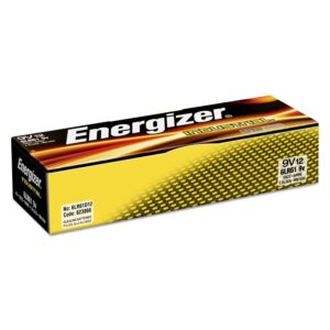 energizer industrial alkaline 9v batteries, 12/box