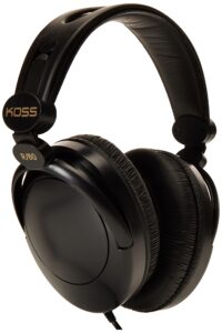 koss 154336 r-80 over ear headphones, black