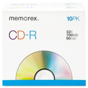 memorex 700mb 52x cd-r (10 -pack)