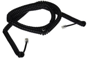 belkin pro series coiled telephone handset cord (black, 25 feet)