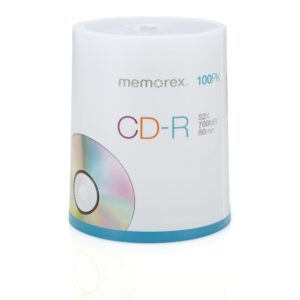 memorex 700mb/80-minute 52x cd-r media 100-pack spindle