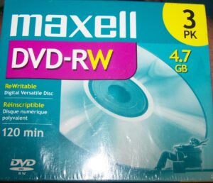 maxell 635115 dvd-rw rewriteable recordable dvd