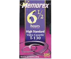 memorex 21701000 high standard vhs video tape (6.5 hrs.)