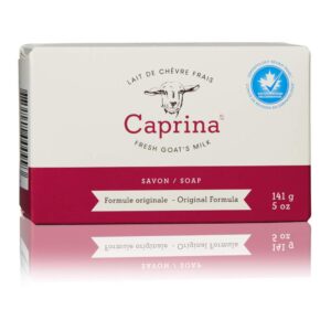 caprina by canus fresh goat's milk soap bar, cream, original formula, 5 ounce, (pack of 1)