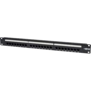 tripp lite 24-port 1u rackmount cat6 110 patch panel 568b, rj45 ethernet(n252-024)