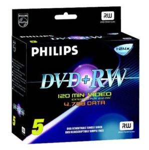 philips magnavox 4.7gb 5x dvd-rw (5-pack)