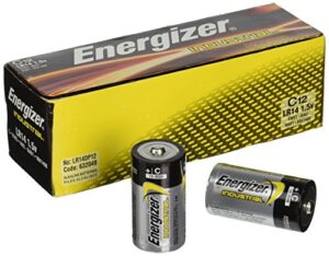 energizer c alkaline industrial batteries, box of 12