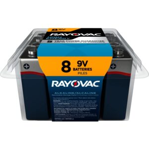 rayovac 9v batteries, alkaline 9v battery (8 count)