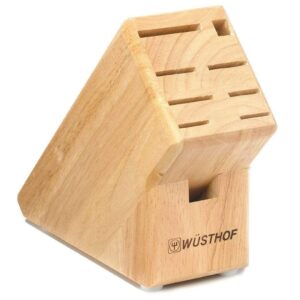 wusthof 9-slot beechwood knife block