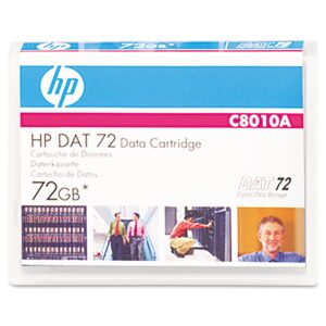 hp c8010a dat-72 72gb 162 kb/inch recording density data cartridge