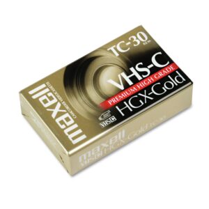 maxell hgx-gold tc-30 premium high grade videocassette