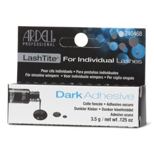 ardell lashtite individual lash adhesive, dark, 0.12-ounce