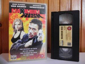 maximum risk - columbia - action - ex-rental - van damme - large box - pal vhs