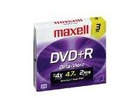 maxell dvd+r 4.7gb 3pk wlg (634039)