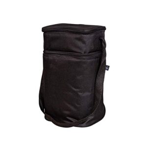 j.l. childress 6 bottle cooler - breastmilk, baby bottle & food bag - ice pack included - 2 compartments - insulated & leak proof bottle bag - breastmilk cooler bag for travel - black