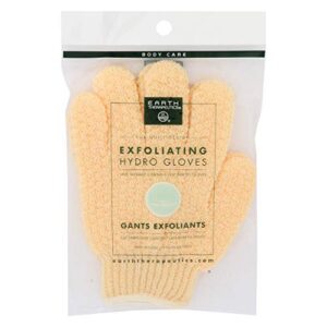 earth therapeutics exfoliating hydro gloves, natural