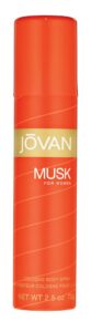 jovan musk by coty all-over body cologne spray, 2.5-ounce