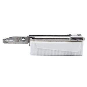 parker safety razor, 20 platinum chrome injector razor blades in key dispenser for modern and vintage injector razors, made in the usa