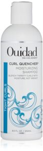 ouidad curl quencher moisturizing shampoo - 8.5 fl oz, curl defining hair shampoo for nourished & hydrated curls, vegan, color safe shampoo with chamomile & vitamin a & e, for tight curls