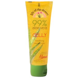 lily of the desert gelly moisturizer - 99% organic aloe vera gel for skin, after sun care with aloe, vitamin e oil, and vitamin c for sunburn relief, 8 fl oz