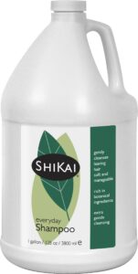 shikai everyday gentle cleansing shampoo (1 gallon) | extra mild, gentle, low detergent formula | with aloe vera for healthy, shiny hair